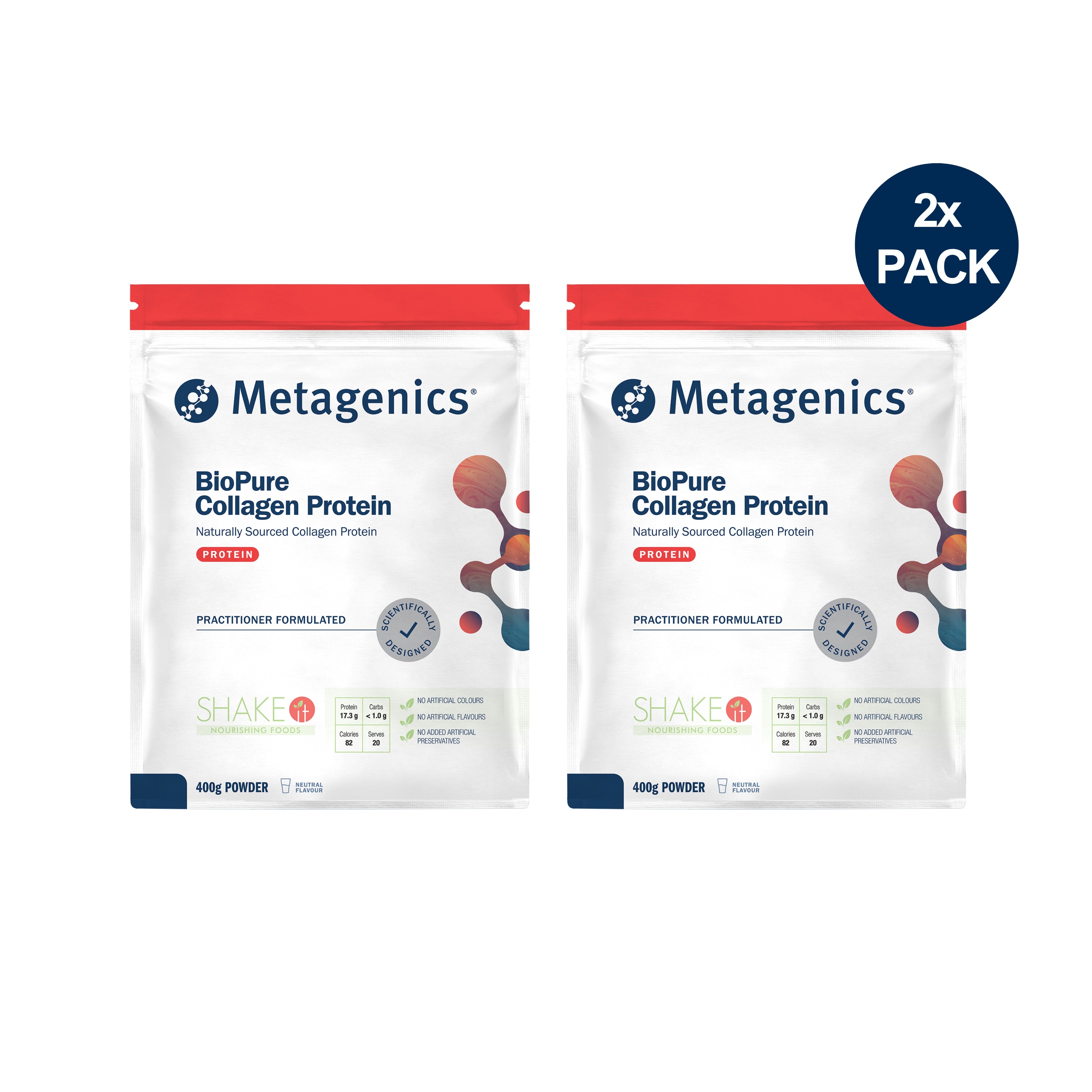 Metagenics BioPure Collagen Protein Neutral 400g Powder for growth