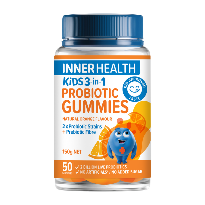 Inner Health Kids 3-in-1 Probiotic Gummies 50 Gummies – Metagenics