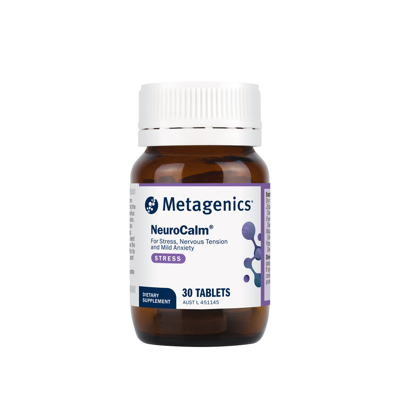 Metagenics NeuroCalm 30 Tablets for Stress & Nervous Tension