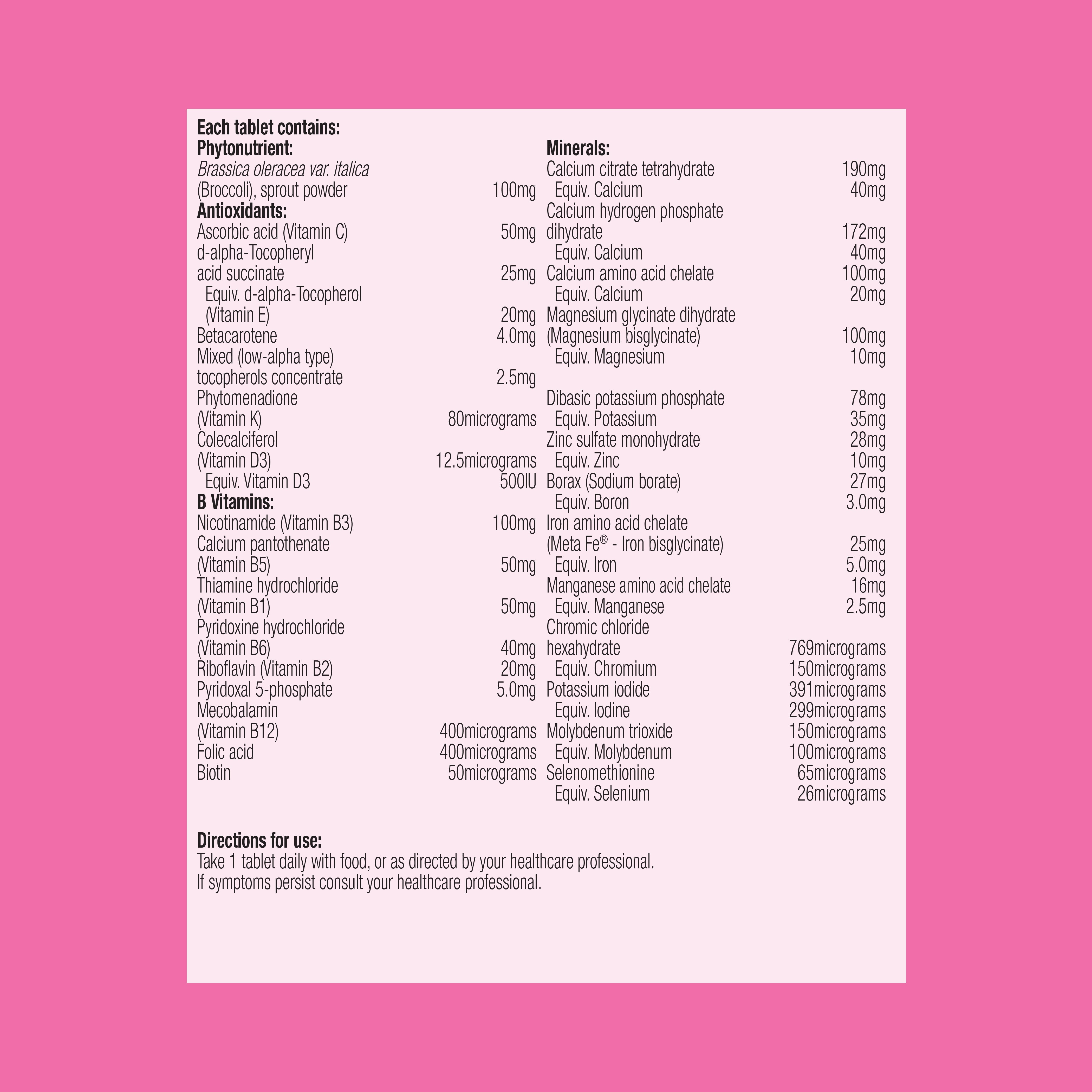 Metagenics Femme Essentials Multivitamin & Mineral 30 Tablets for Daily ...