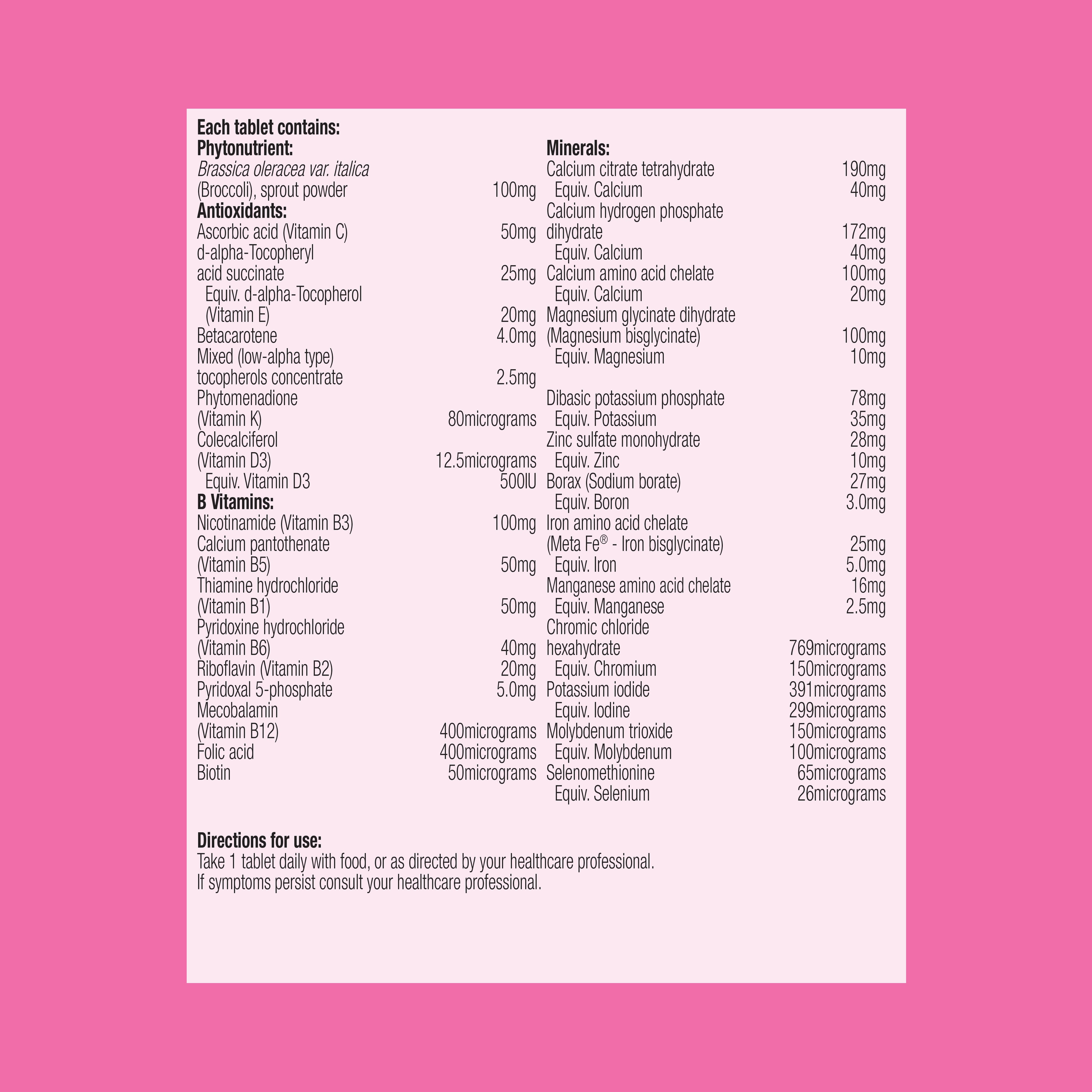 Metagenics Femme Essentials Multivitamin & Mineral 30 Tablets for Daily ...