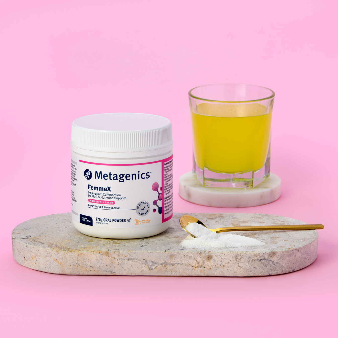 Metagenics FemmeX Tropical 275g Powder with Magnesium for Women