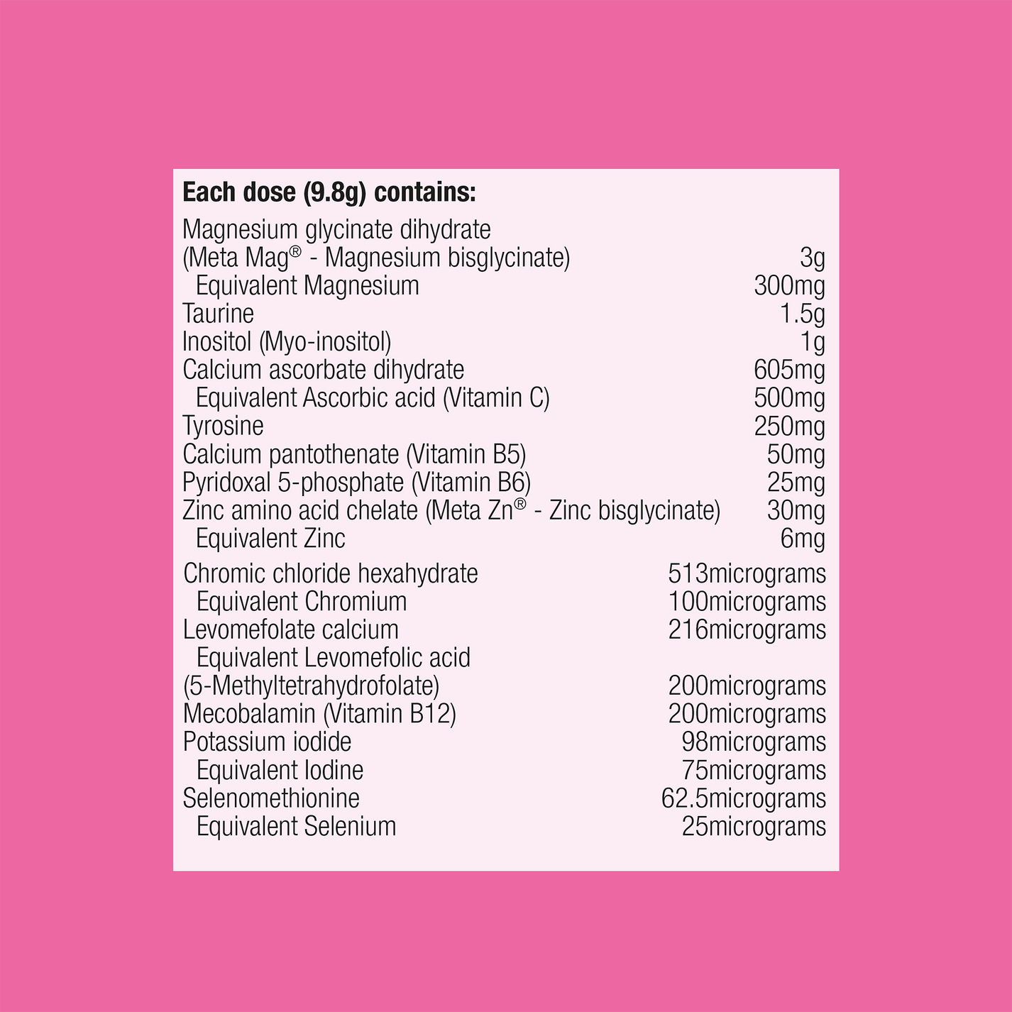 Metagenics FemmeX Tropical 275g Powder with Magnesium for Women