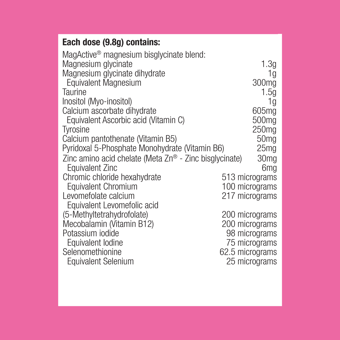 Metagenics FemmeX Tropical 275g Powder with Magnesium for Women