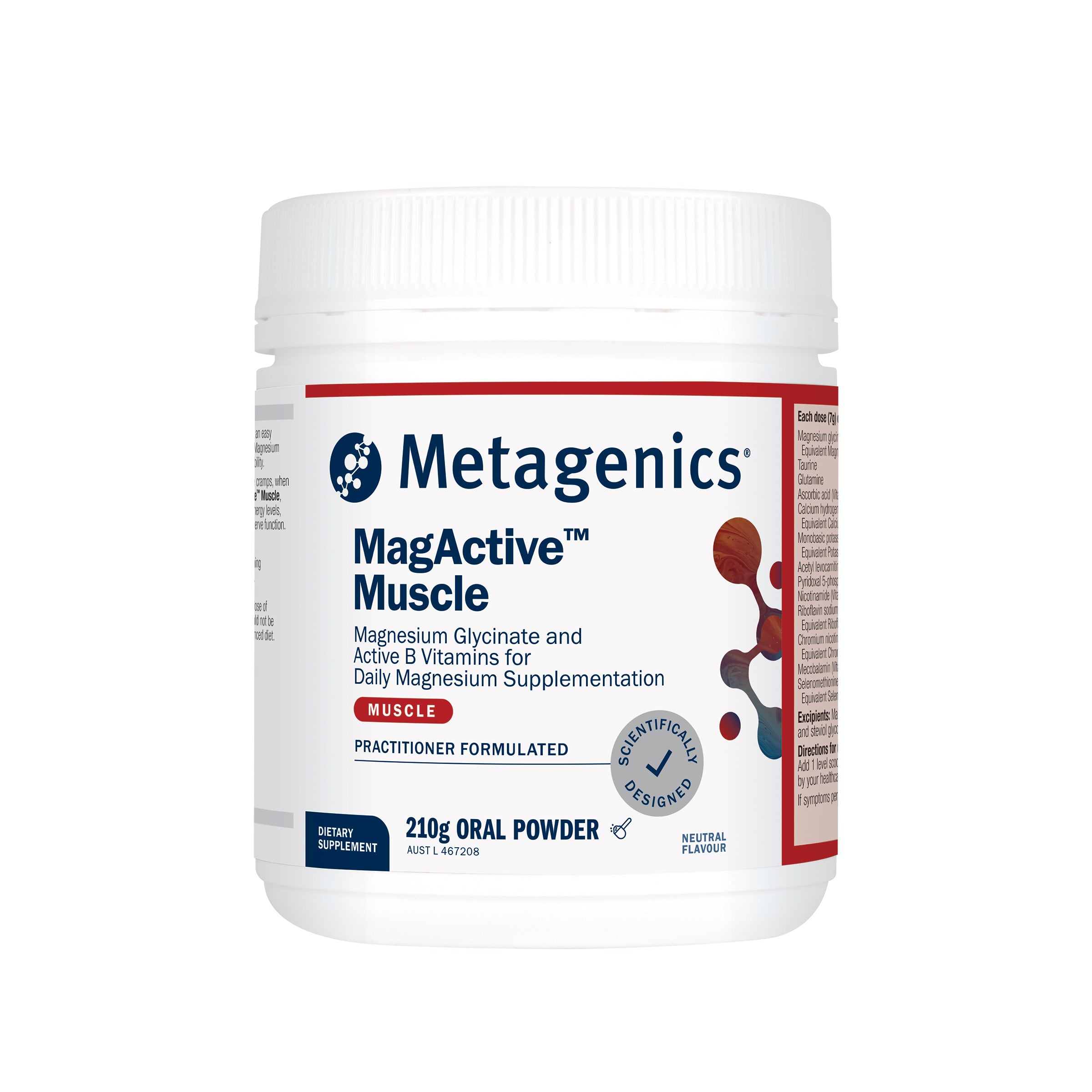 Metagenics MagActive Muscle Neutral 210g Powder