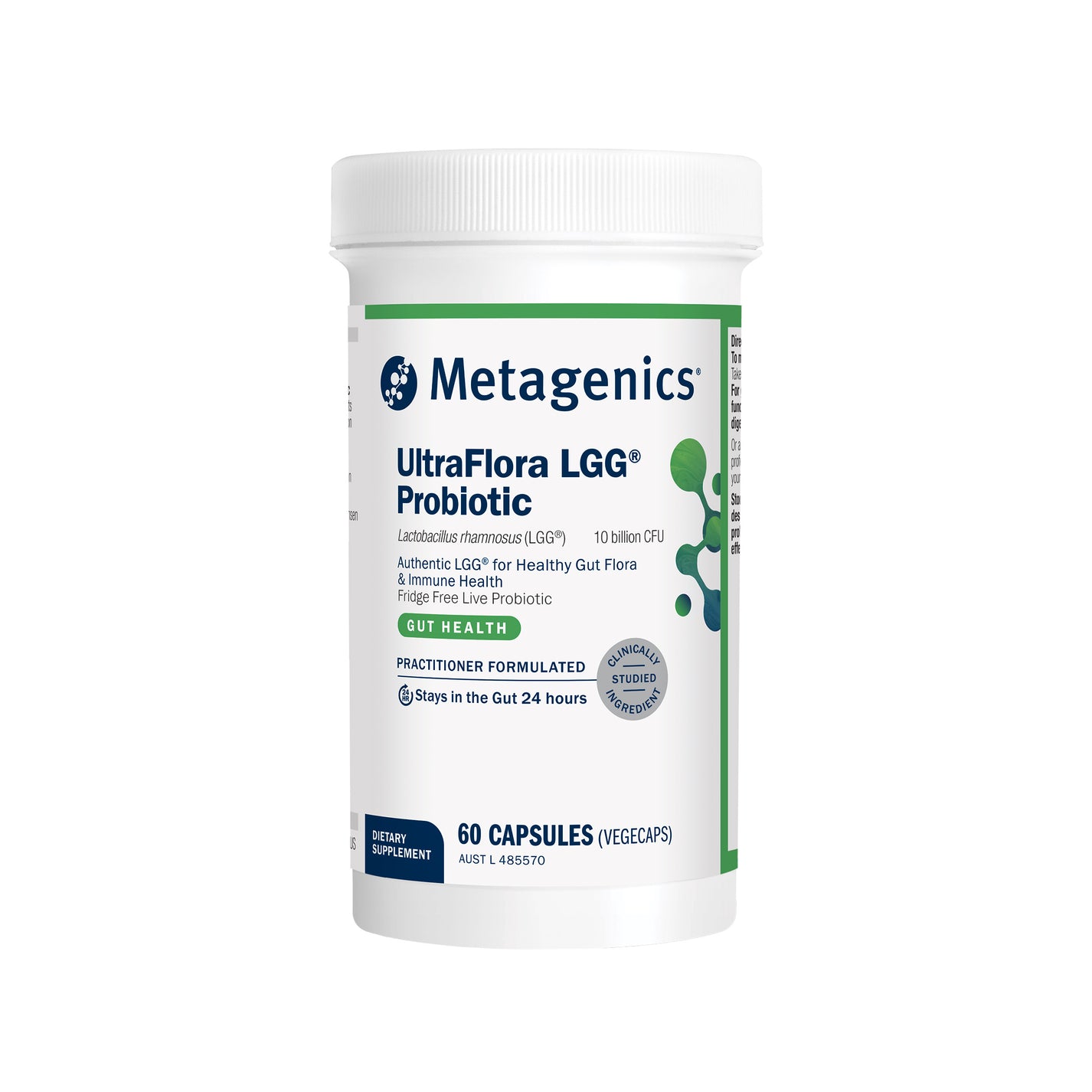 Metagenics UltraFlora LGG Probiotic 60 Capsules for Digestion