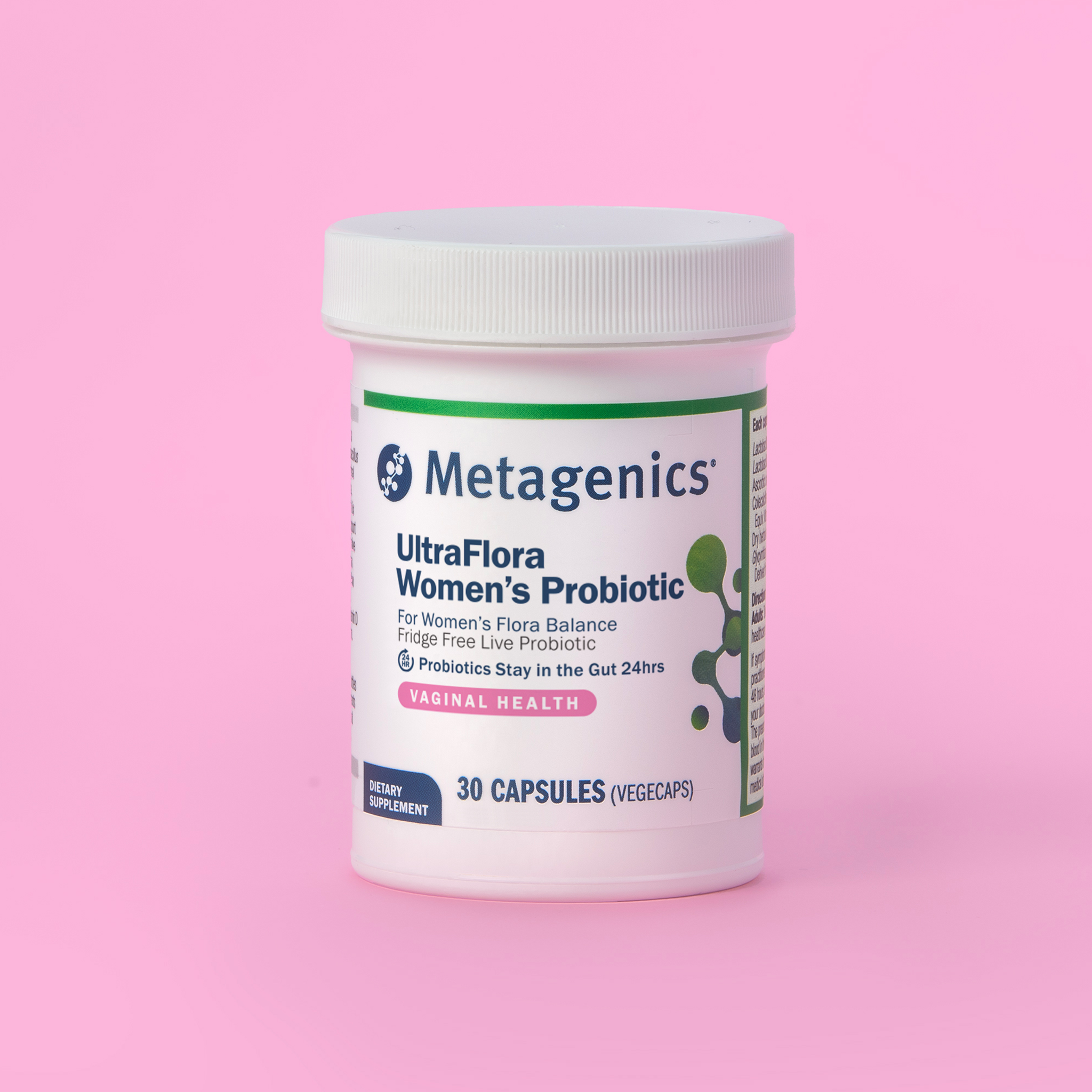 Metagenics UltraFlora Women's Probiotic 30 Capsules for Vaginal Health.