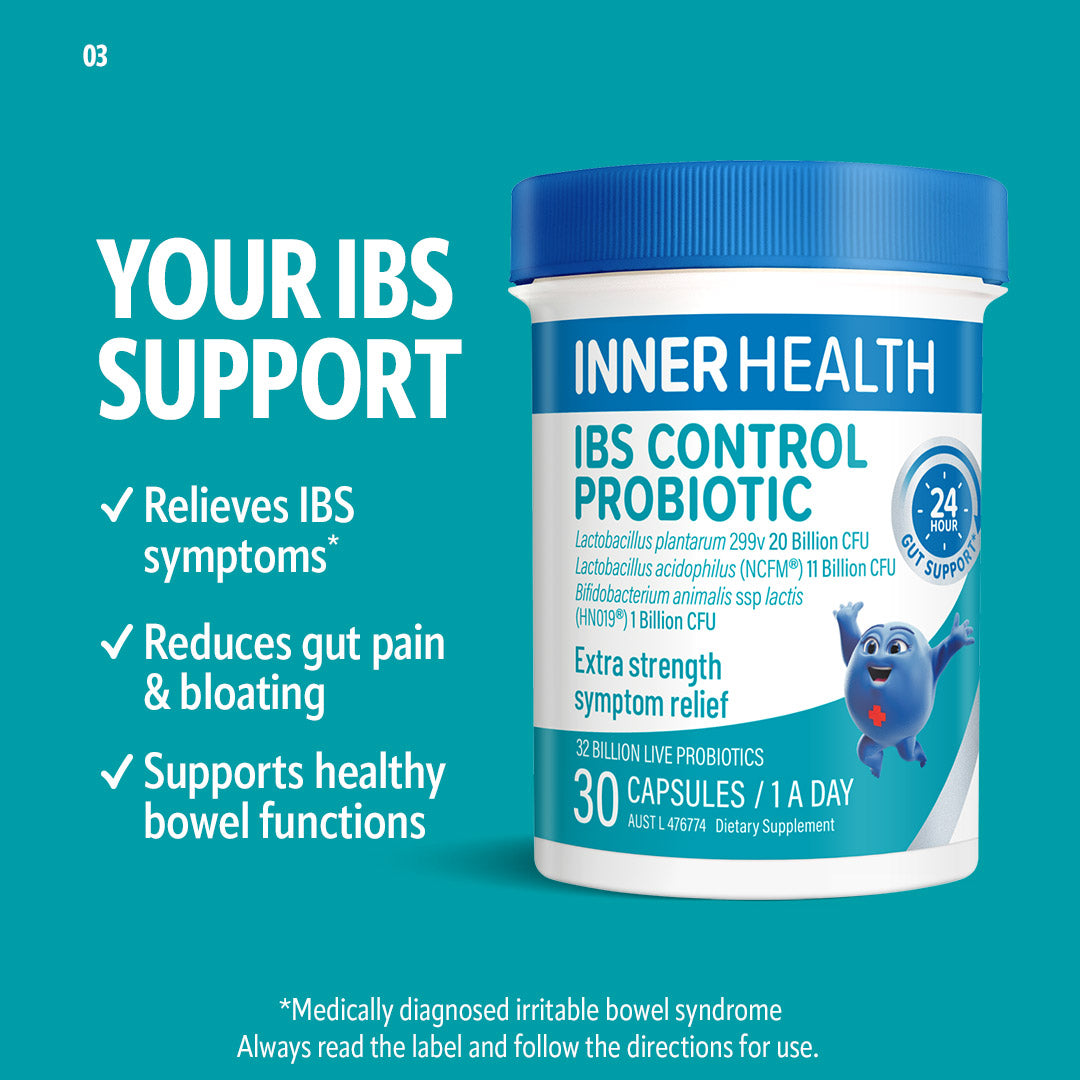 Inner Health IBS Control Probiotic 30 Capsules – Metagenics