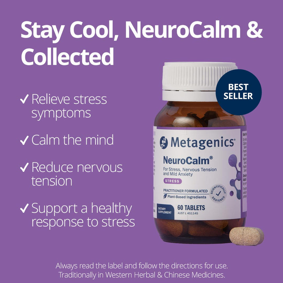 Metagenics NeuroCalm 120 Tablets for Stress & Nervous Tension