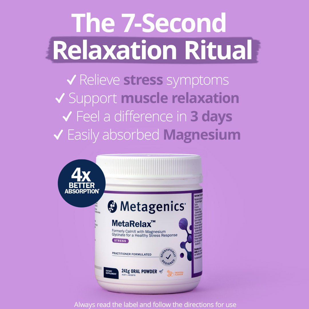 Metagenics MetaRelax Tropical 241g Powder: New Name, Same Great-Tasting ...